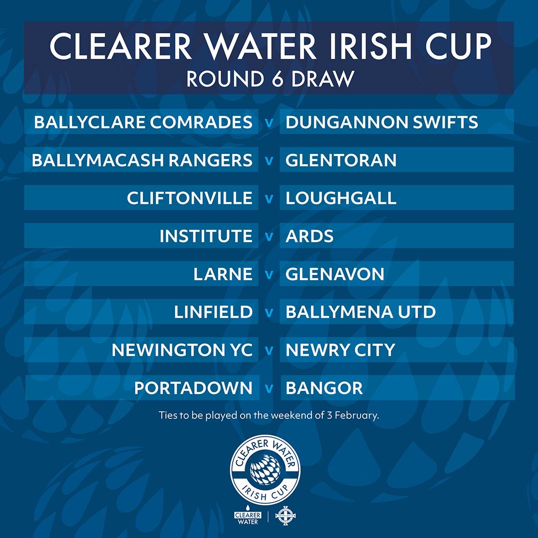 Irish Cup results and fixtures
